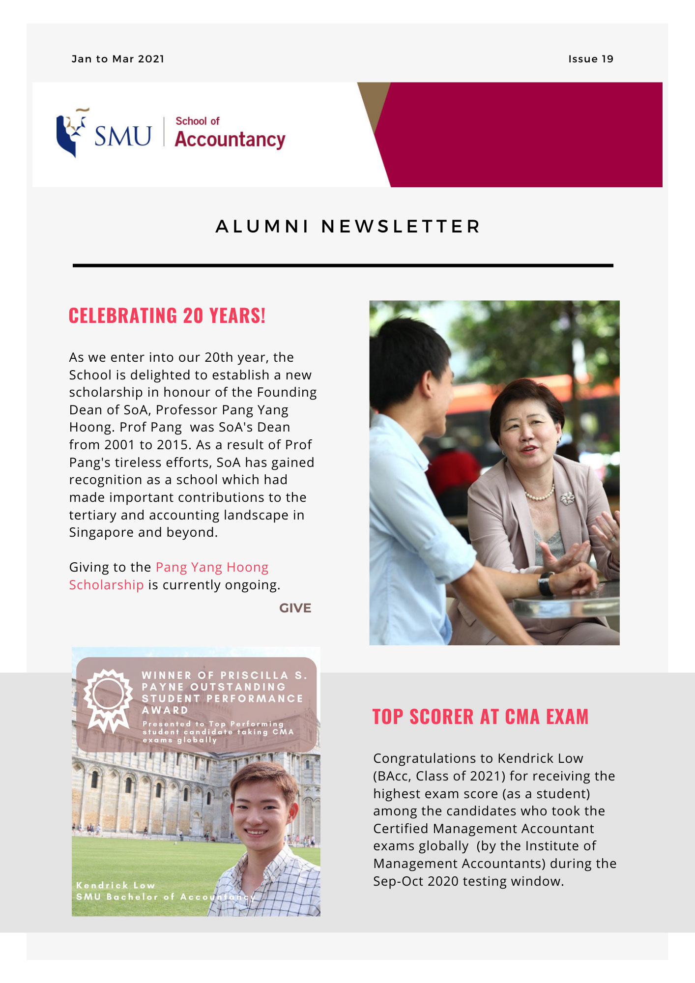 Alumni Newsletters | School of Accountancy